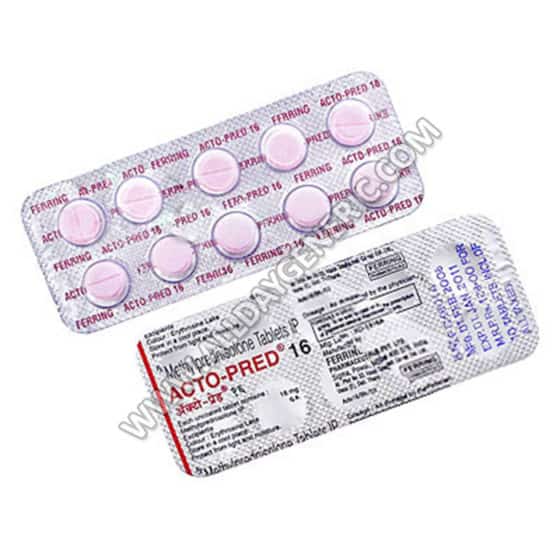 Buy Acto Pred 16 mg Tablets | What is Methylprednisolone 16mg used for?