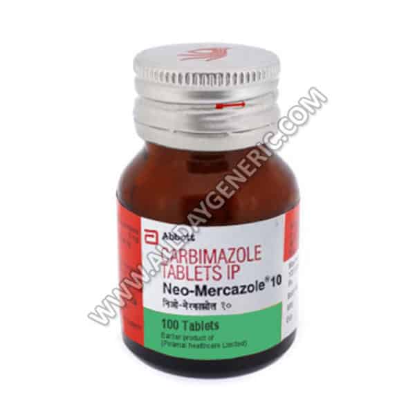 Neo-Mercazole 10 | Carbimazole 10mg Uses, Side effects & Dosage