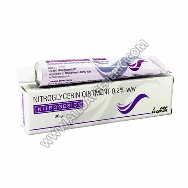 Nitrogesic Ointment (nitroglycerin) - Treat Chest Pain, High Blood Pressure