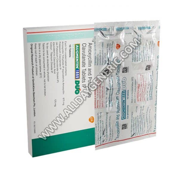 Augmentin 1000 (Amoxicillin / Clavulanic Acid) Low Price 100% Genuine
