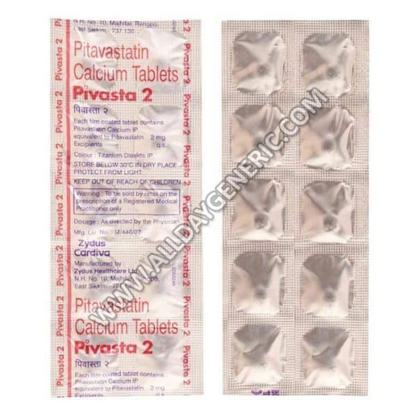 Pivasta 2 (Pitavastatin 2 mg) | Side Effects| Dose |Reviews | Alldaygeneric